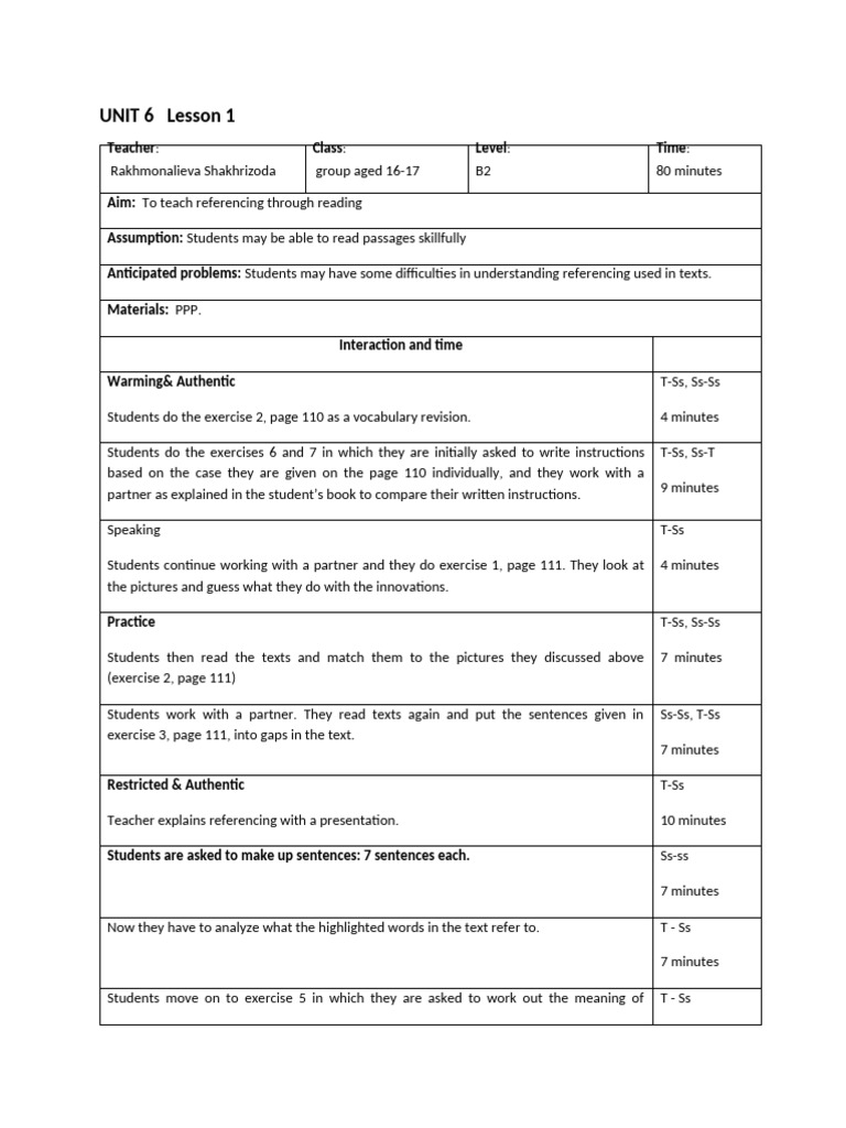 Lesson 1 Unit 9 | PDF