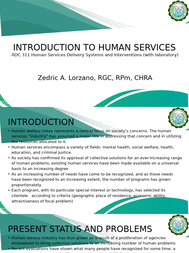 Adc 311 Introduction To Human Services | PDF