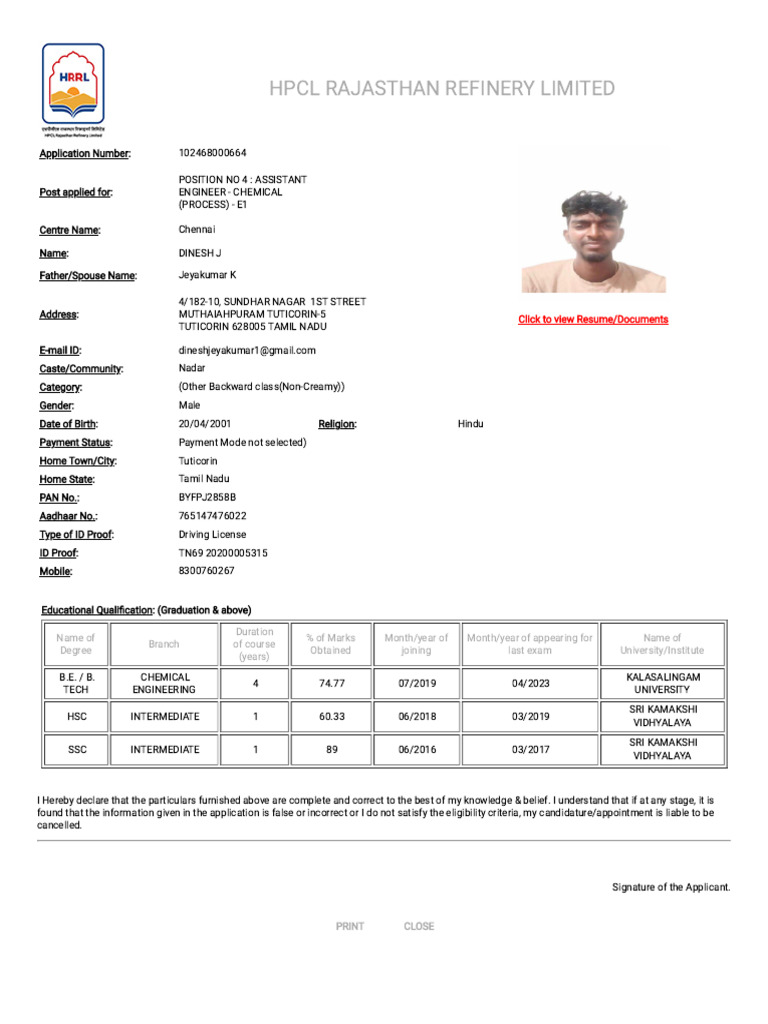 Application Print | PDF