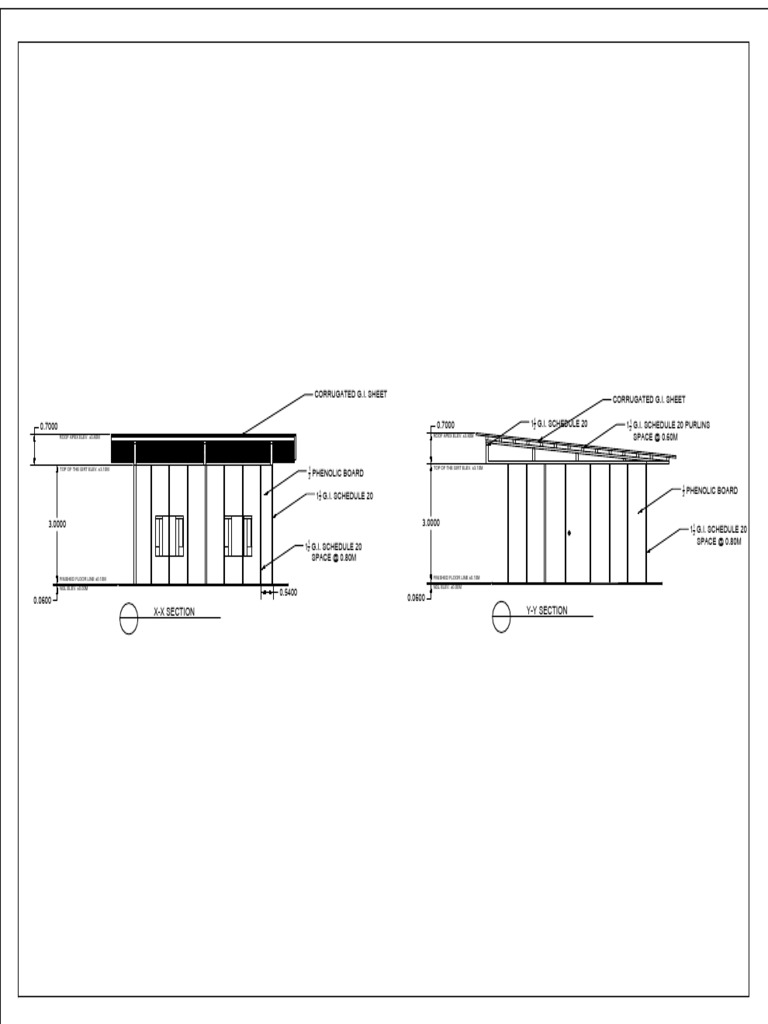 X-X Section Y-Y Section: Roof Apex Elev. 3.80M Roof Apex Elev. 3.80M | PDF