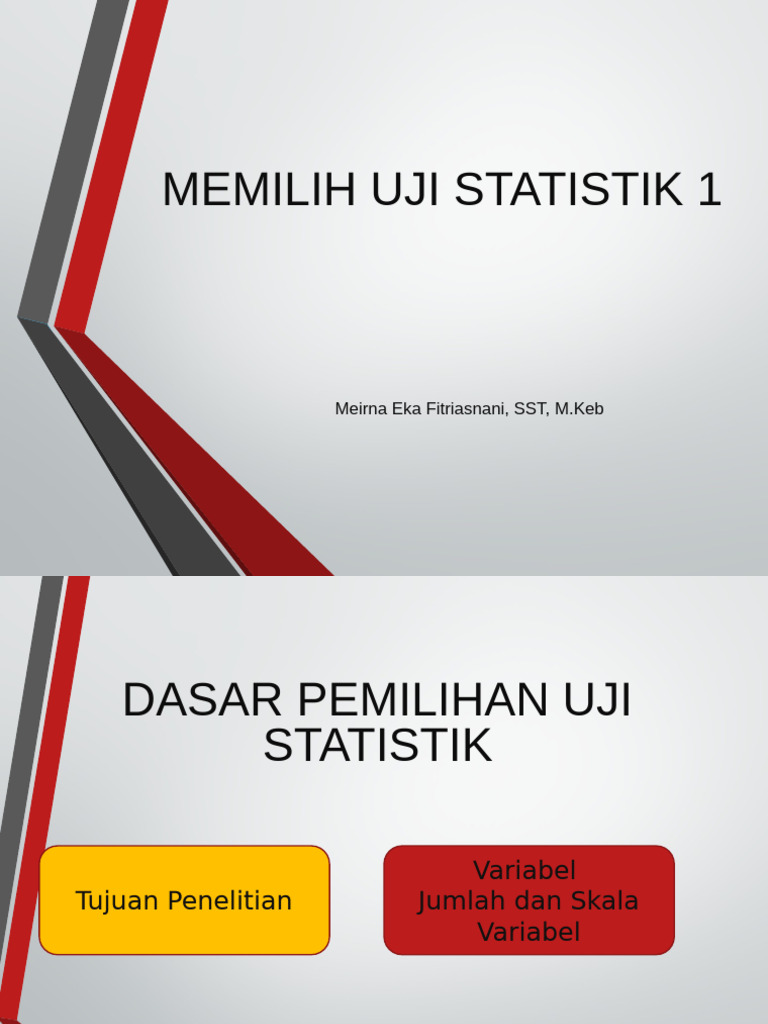 Memilih Uji Statistik 1 Dan Latihan | PDF