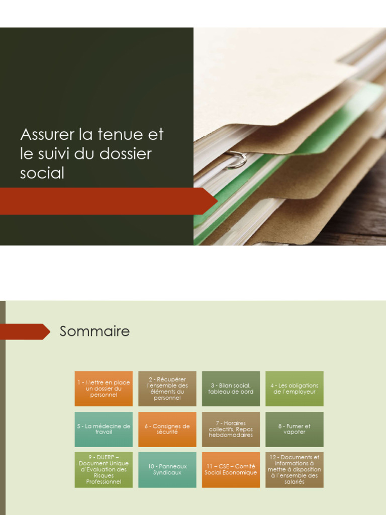 Cours - Dossier Du Personnel Et La Recuperation Des Elements Du ...