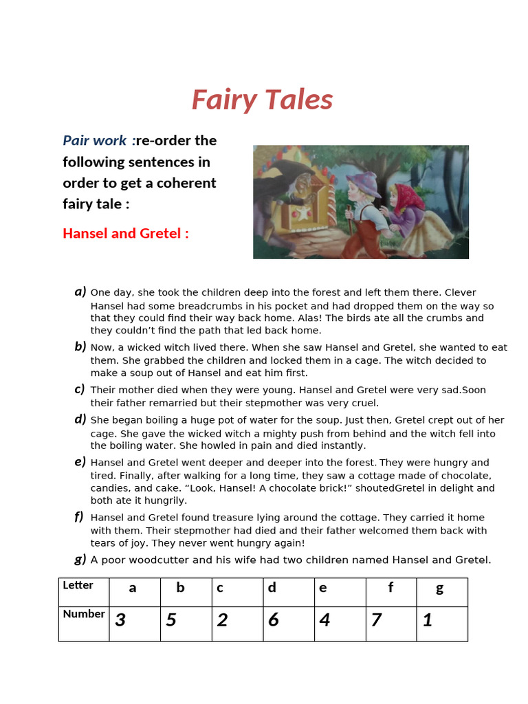 Fairy Tales Worksheet Templates Layouts 97898 | PDF
