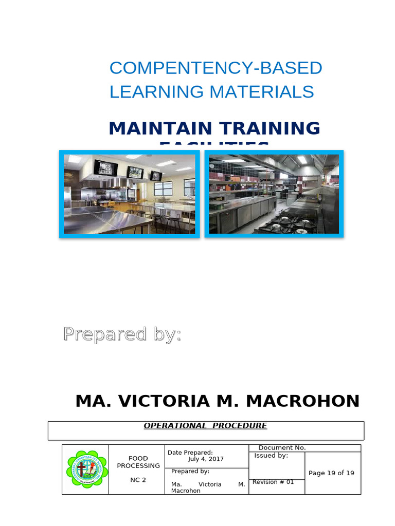 Food Processing Operational Procedures | PDF | Blender | Kitchen Utensil