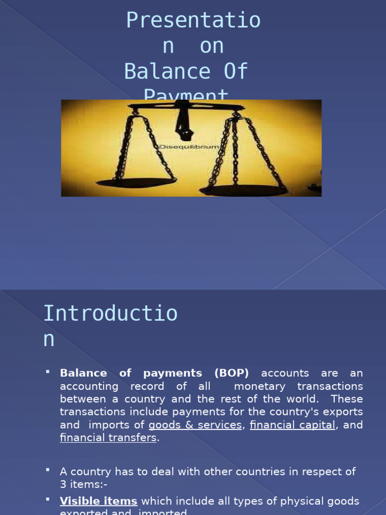 Balance of Payment | PDF