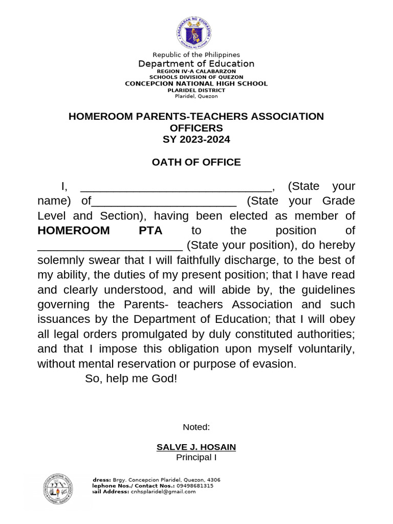 Spta Oath of Office | PDF