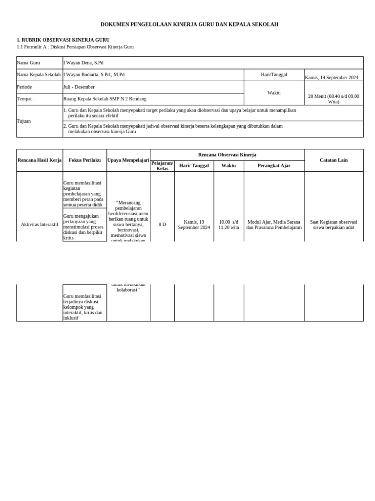 Format Observasi Luh Putu Widiastuti Dewi | PDF