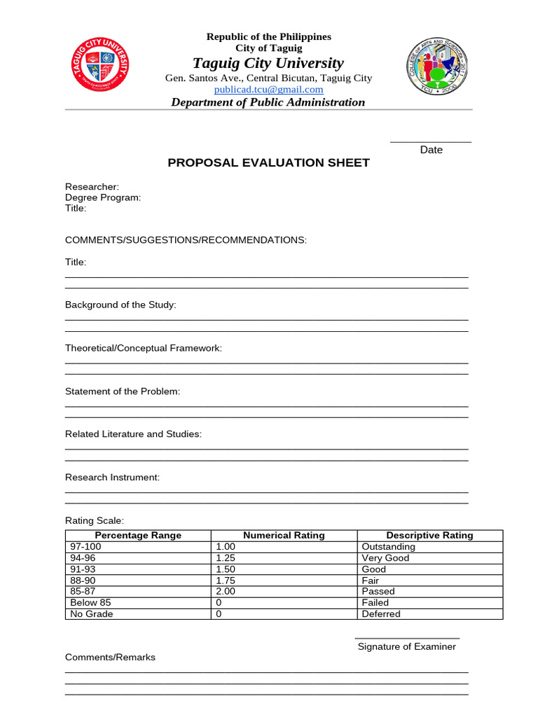 Bpa Topical Defense Evaluation Sheet | PDF