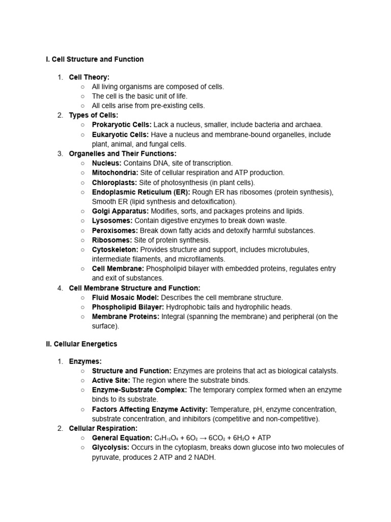 AP Biology Unit 3 Study Guide | PDF | Adenosine Triphosphate | Wellness