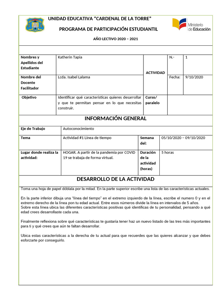 Formato Actividad # 1 | PDF