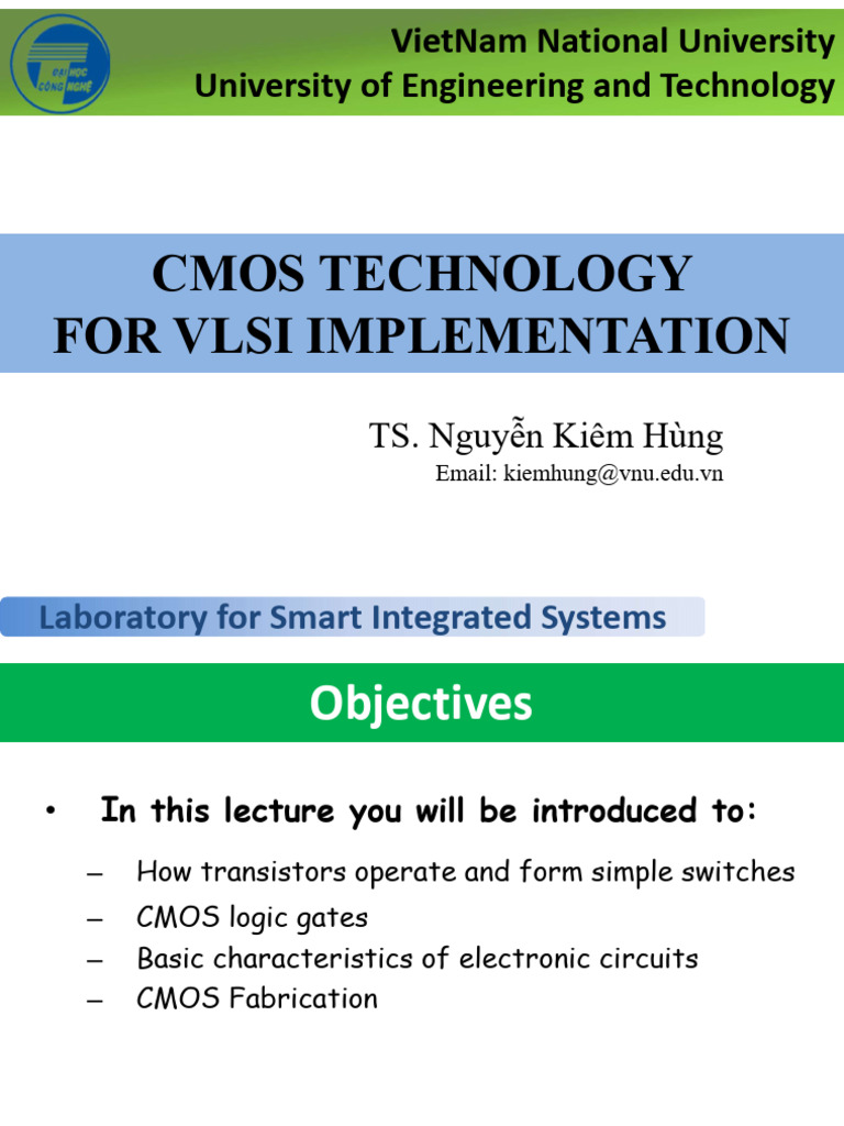 Lecture2 - CMOS VLSI Technology | PDF