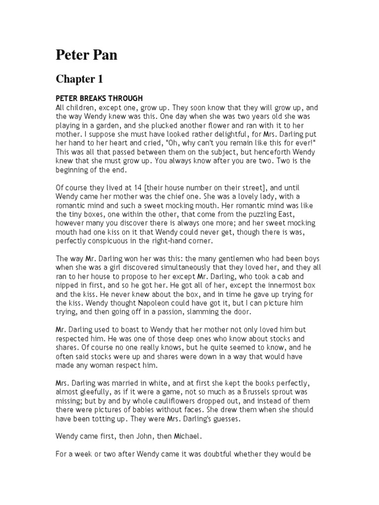 Peter Pan | PDF | Peter Pan | Neverland