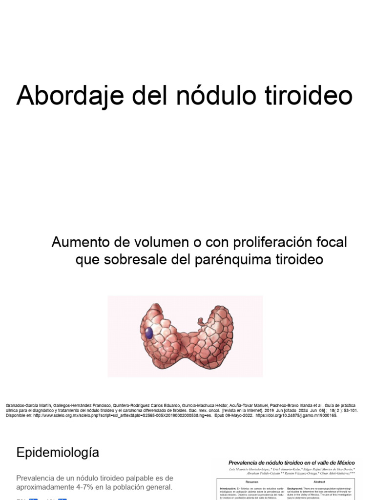 Abordaje de Nódulo Tiroideo | PDF