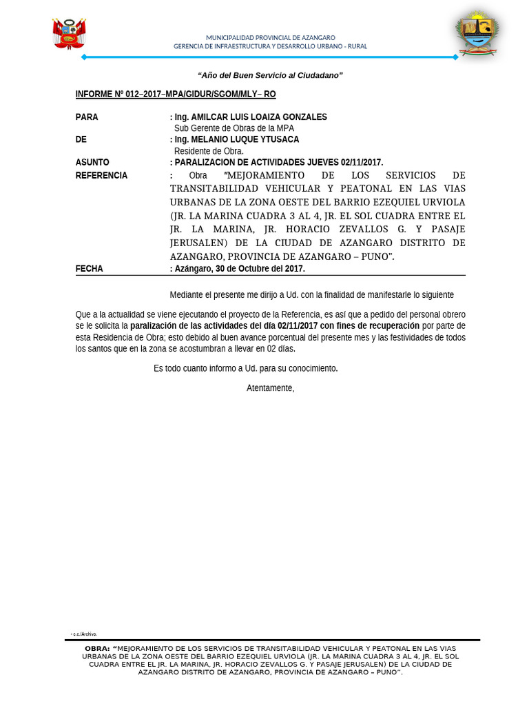 INFORME 12 - PERMISO POR ACTIVIDADES | PDF