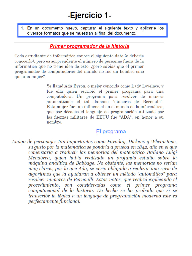 Ejercicio Word 2 | PDF