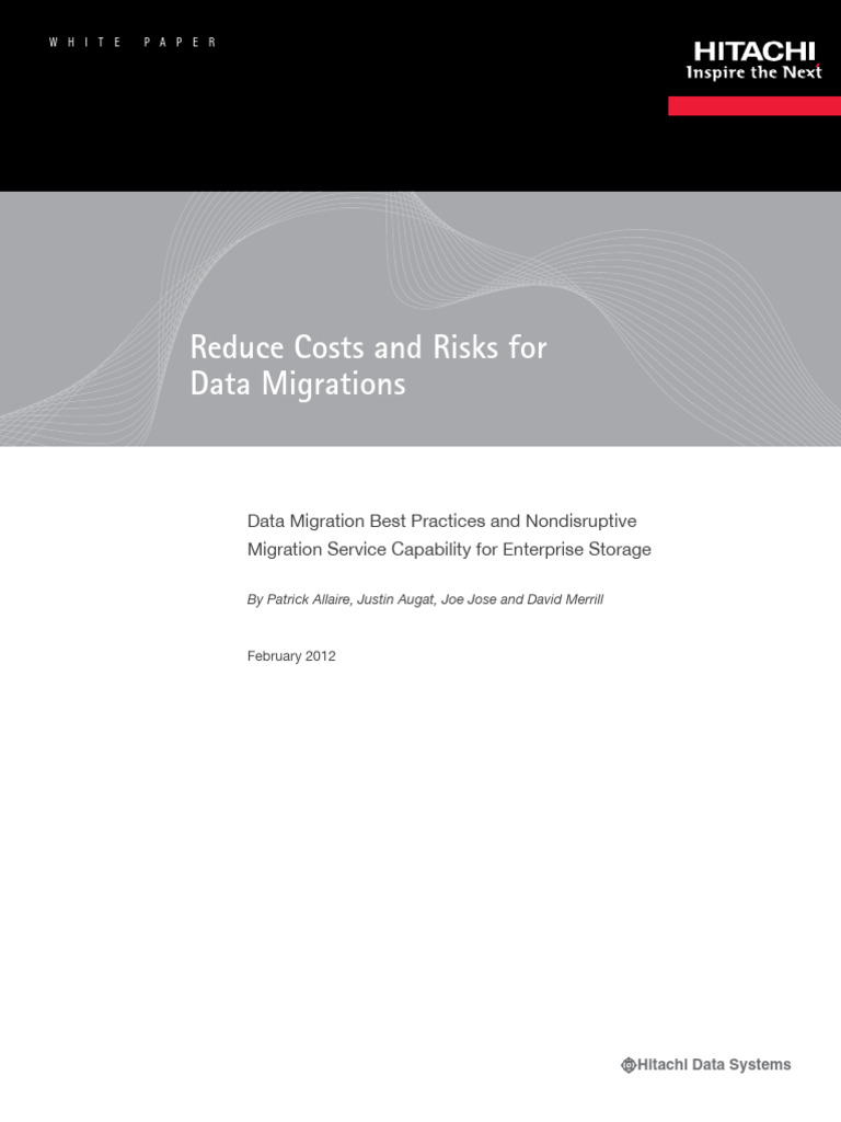 White Paper Reducing Costs and Risks For Data Migrations | PDF | Computing | Computer Architecture