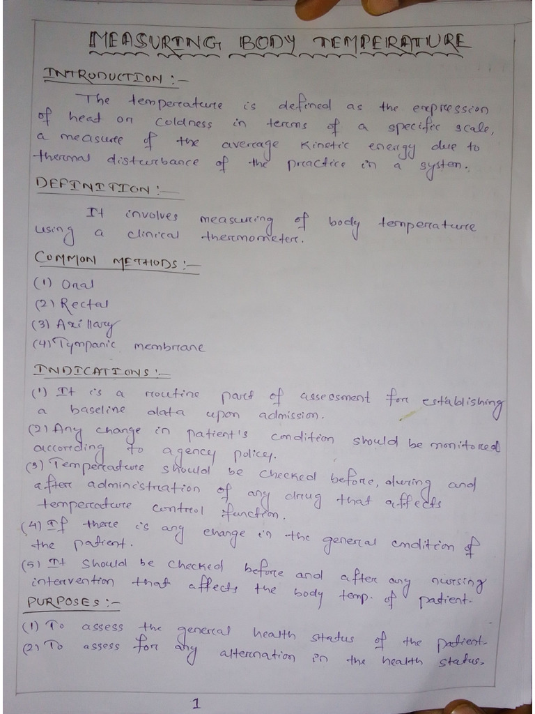 Procedure On Vital Sign | PDF