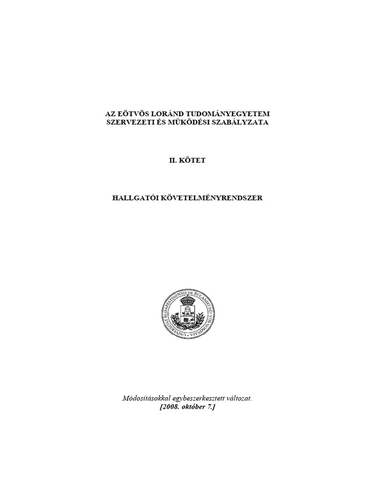 Elte SZMSZ Ii 081216 | PDF