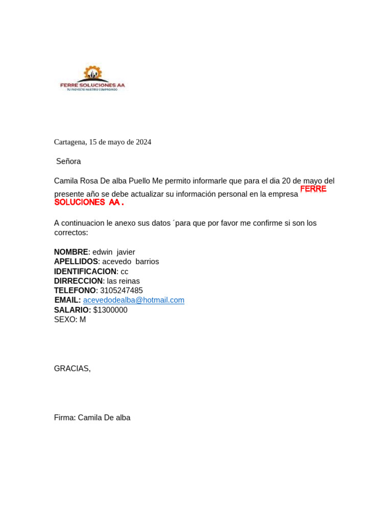 Carta Base | PDF