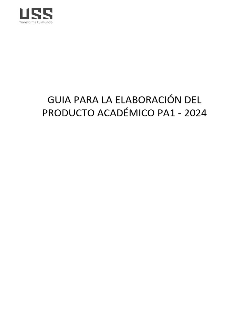 Guia de Producto Academico Pa1 | PDF