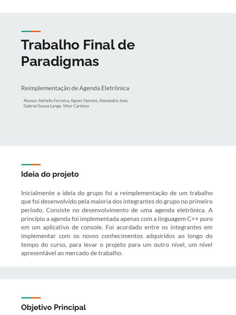 Trabalho Final de Paradigmas | PDF