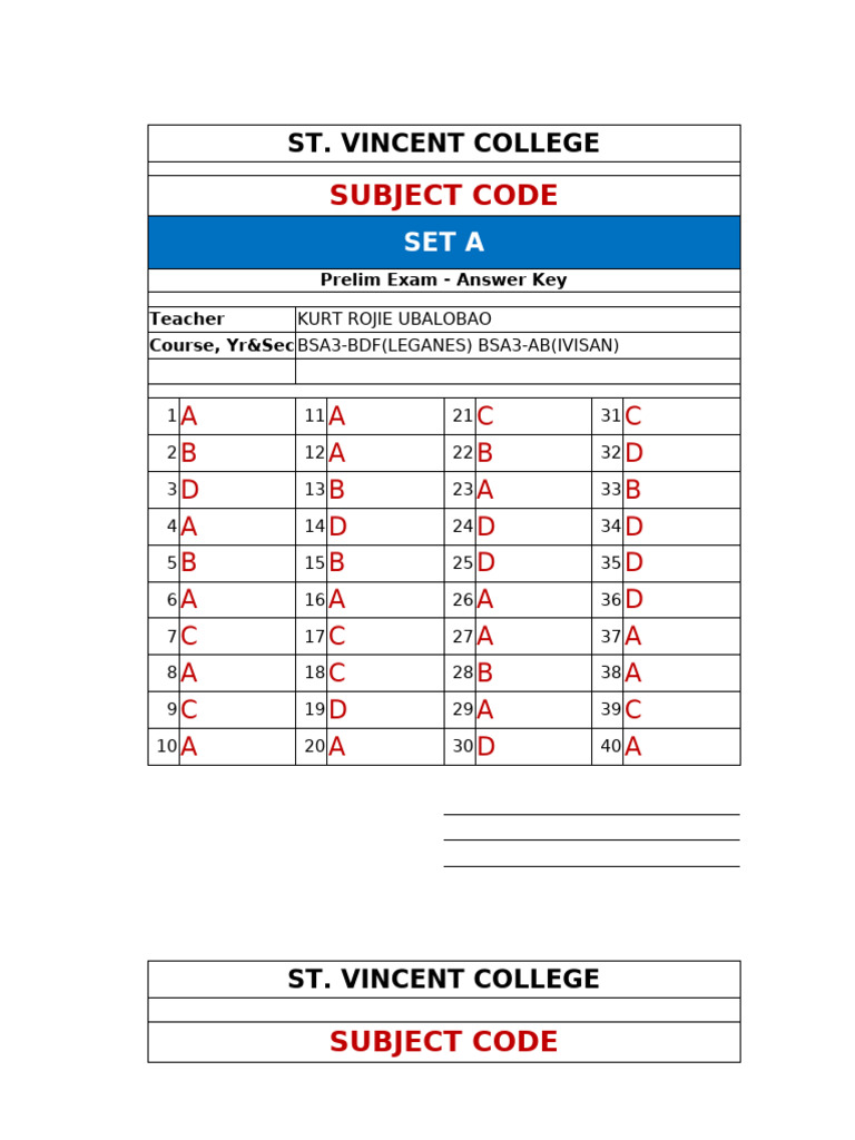 Answer Key ADV2 MIDTERMS | PDF