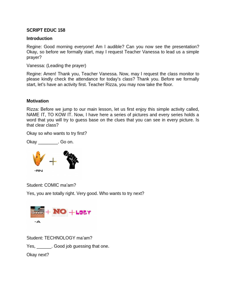 Final Script Educ | PDF
