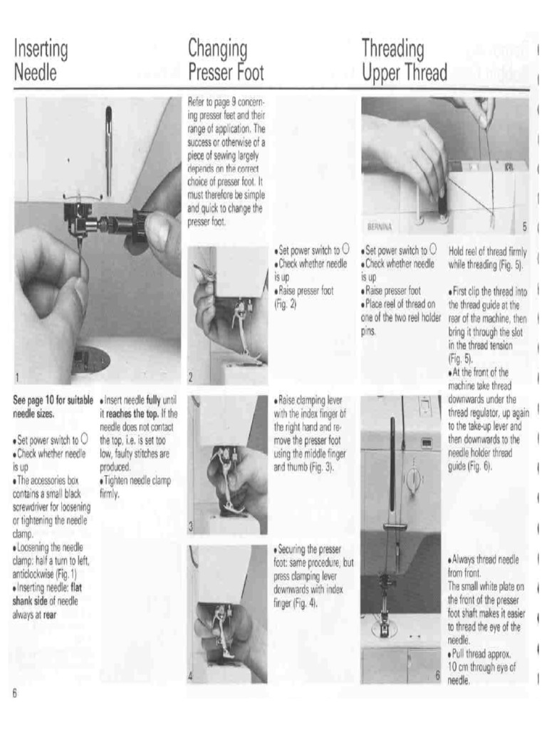 BERNINA 930 Threading Diagram | PDF