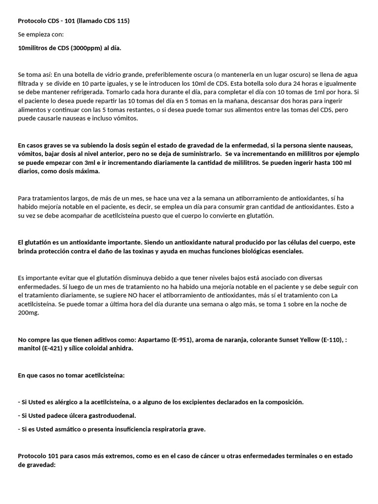 Protocolo CDS | PDF | Diseases And Disorders | Medical Specialties