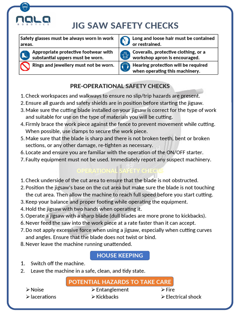 JIG SAW SAFETY | PDF
