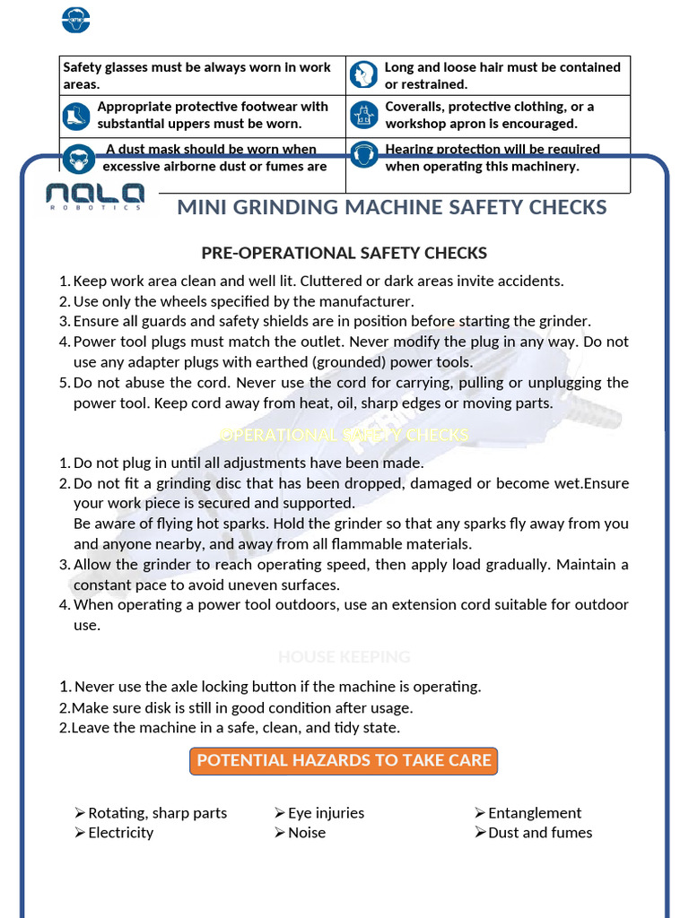 Mini Grinder Safety Guidelines | PDF | Home & Garden | Technology ...