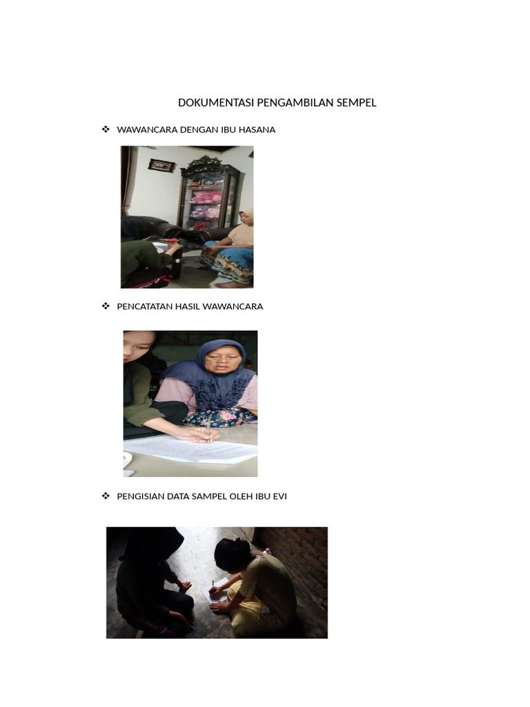 Dokumentasi Pengambilan Sempel-1 | PDF