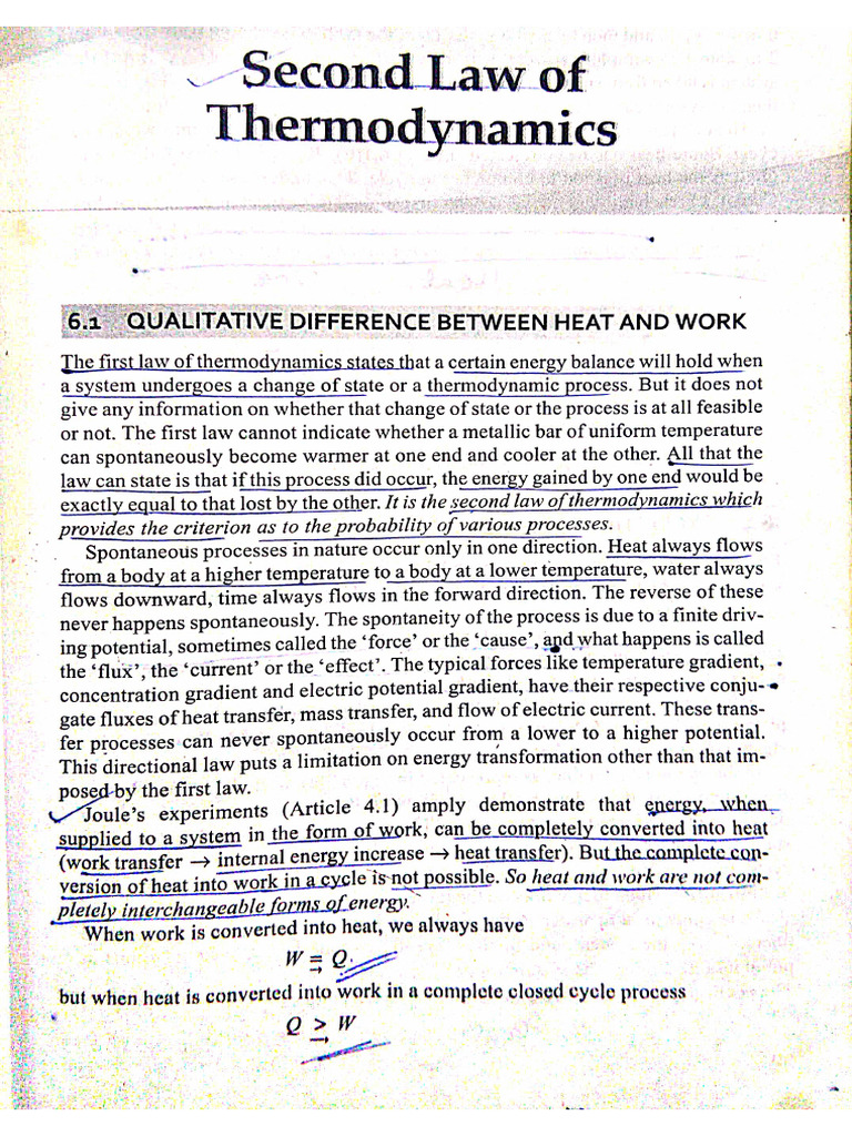 Unit II Second Law Part 1 | PDF
