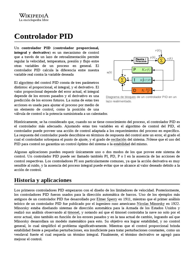 Controlador PID | PDF