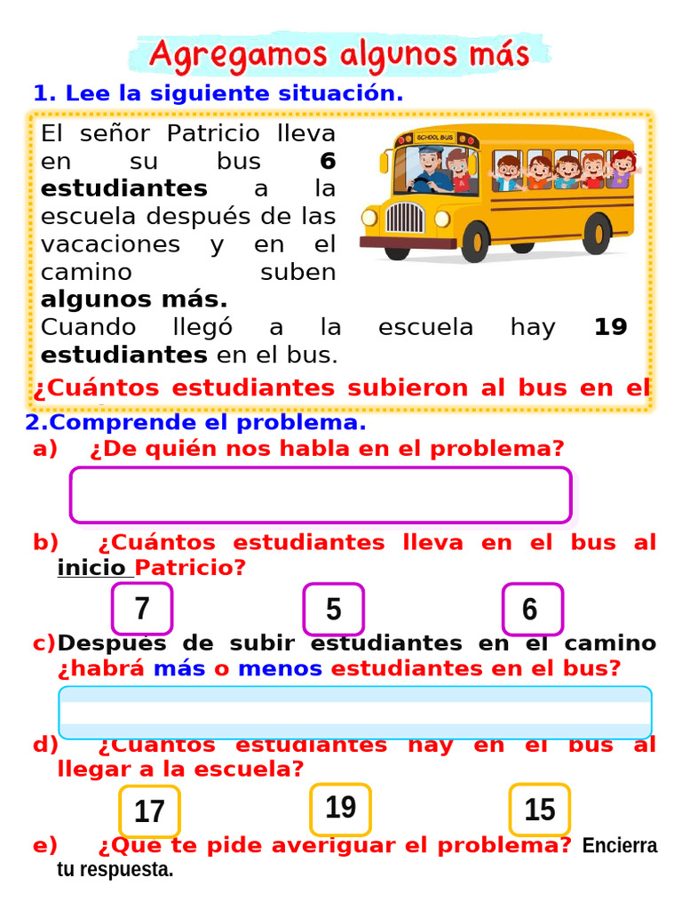 Ficha Agregamos Algunos Más (Cambio 3) Maestra Janet | PDF