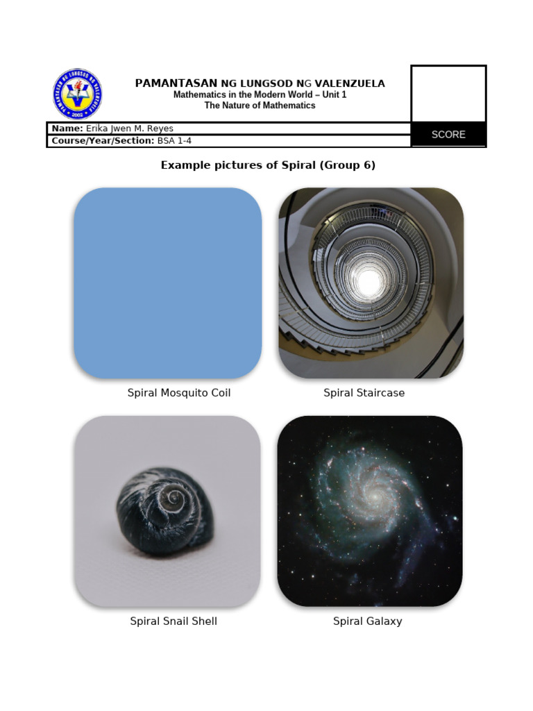 Nature of Mathematics: Spirals Explained | PDF
