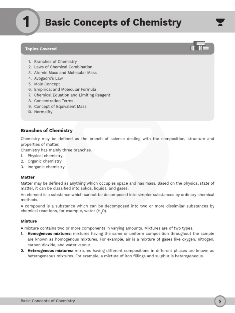 Basic Concepts of Chem | PDF