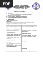 Grade 6 Detailed Art Lesson Plan | PDF | Shape | Color
