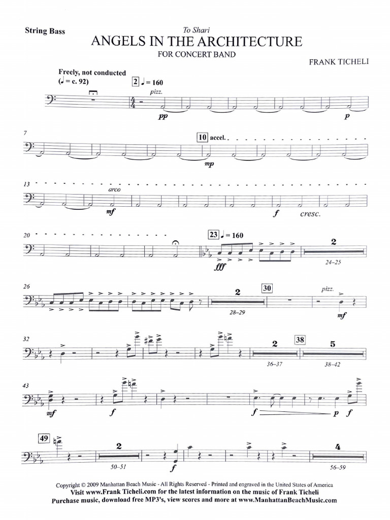 Angels+in+the+Architecture-String+Bass | PDF