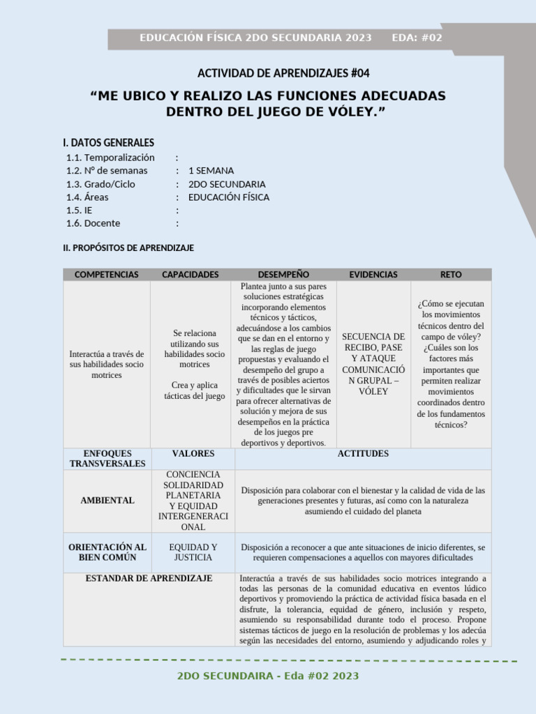 Sesión #04 Eda 2 2do Sec | PDF