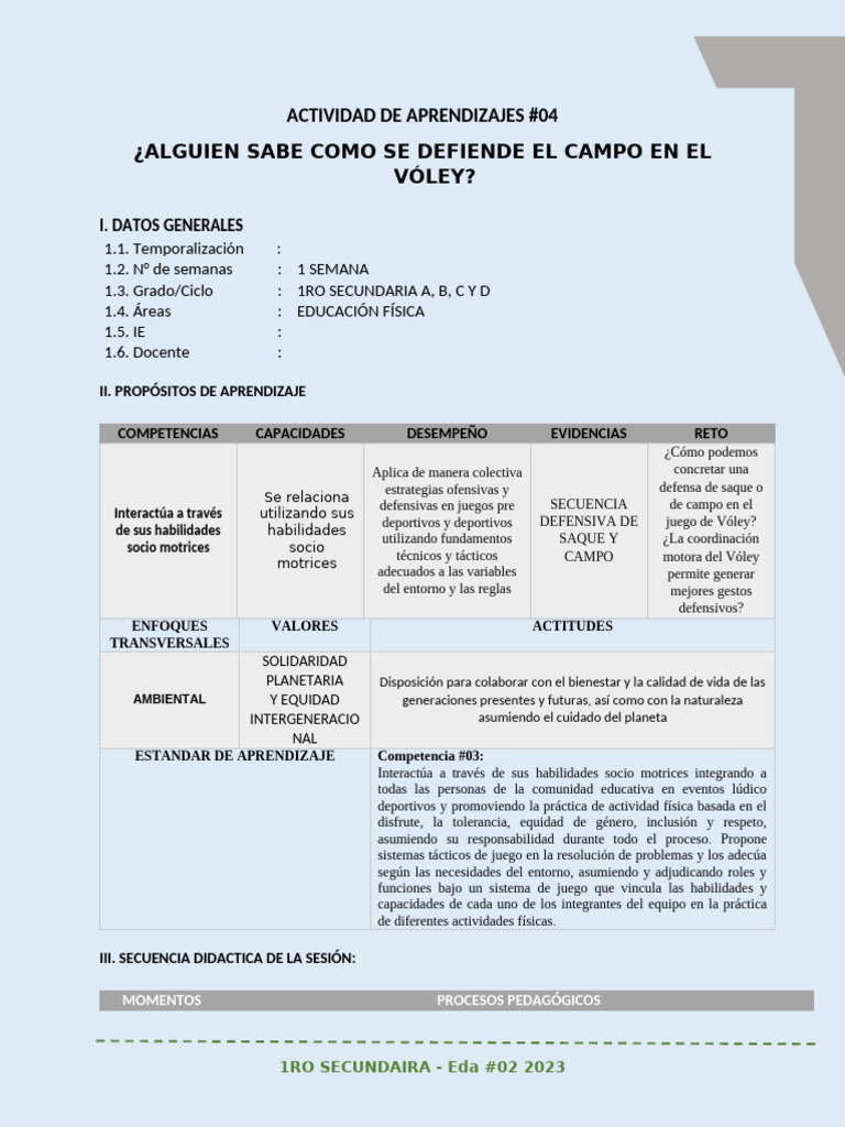 SESIÓN #04 EDA 2 1rO SEC | PDF