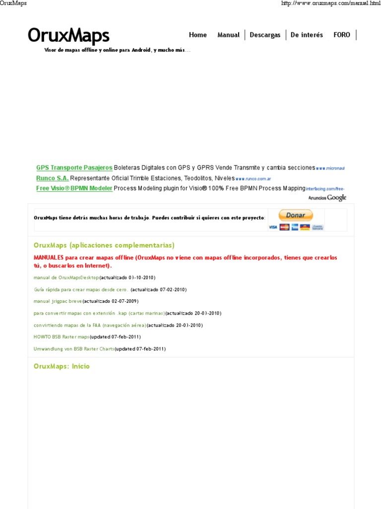 Orux Maps | PDF | Sistema de Posicionamiento Global | Mapa