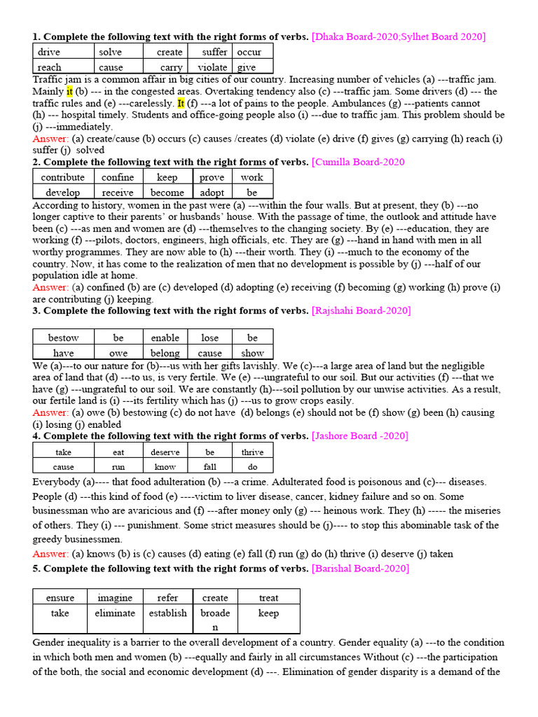 Afia r8 Verb Gap | PDF