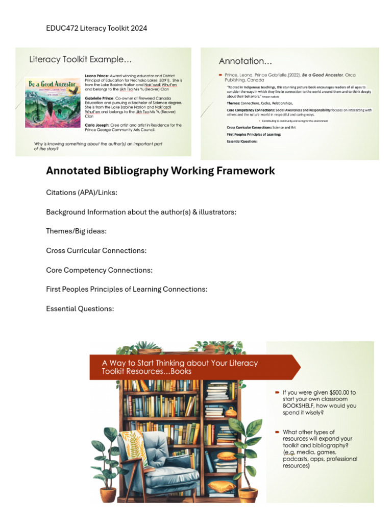 Annotated Bibliography Working Framework | PDF