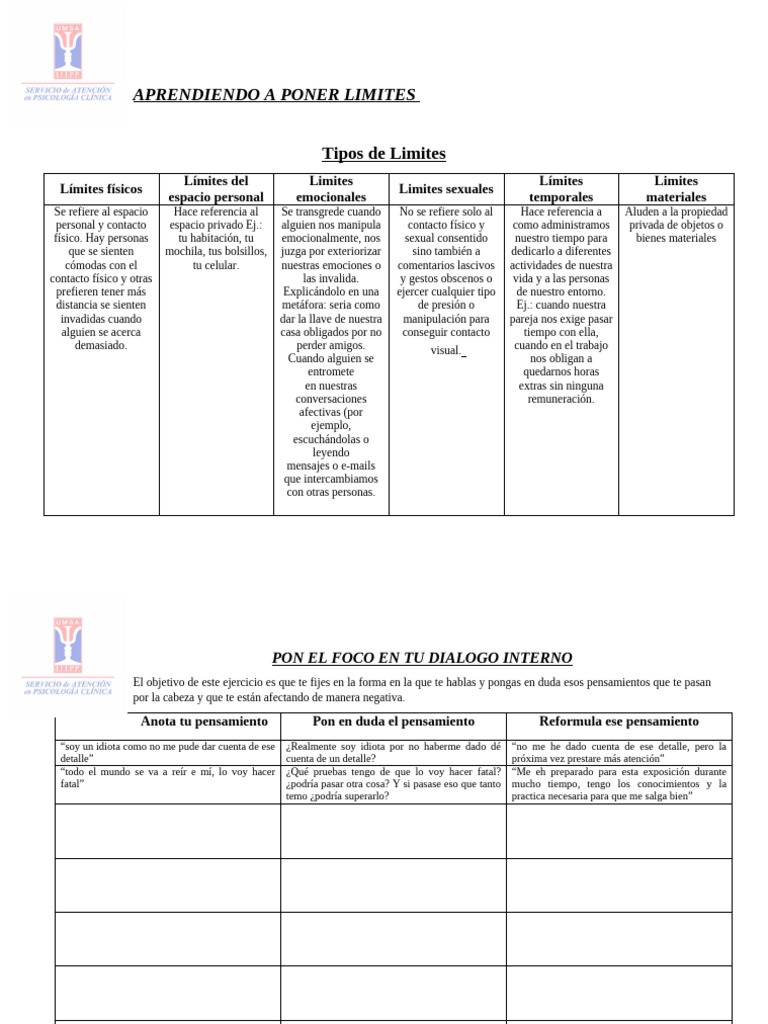 Aprendiendo a poner limites | PDF
