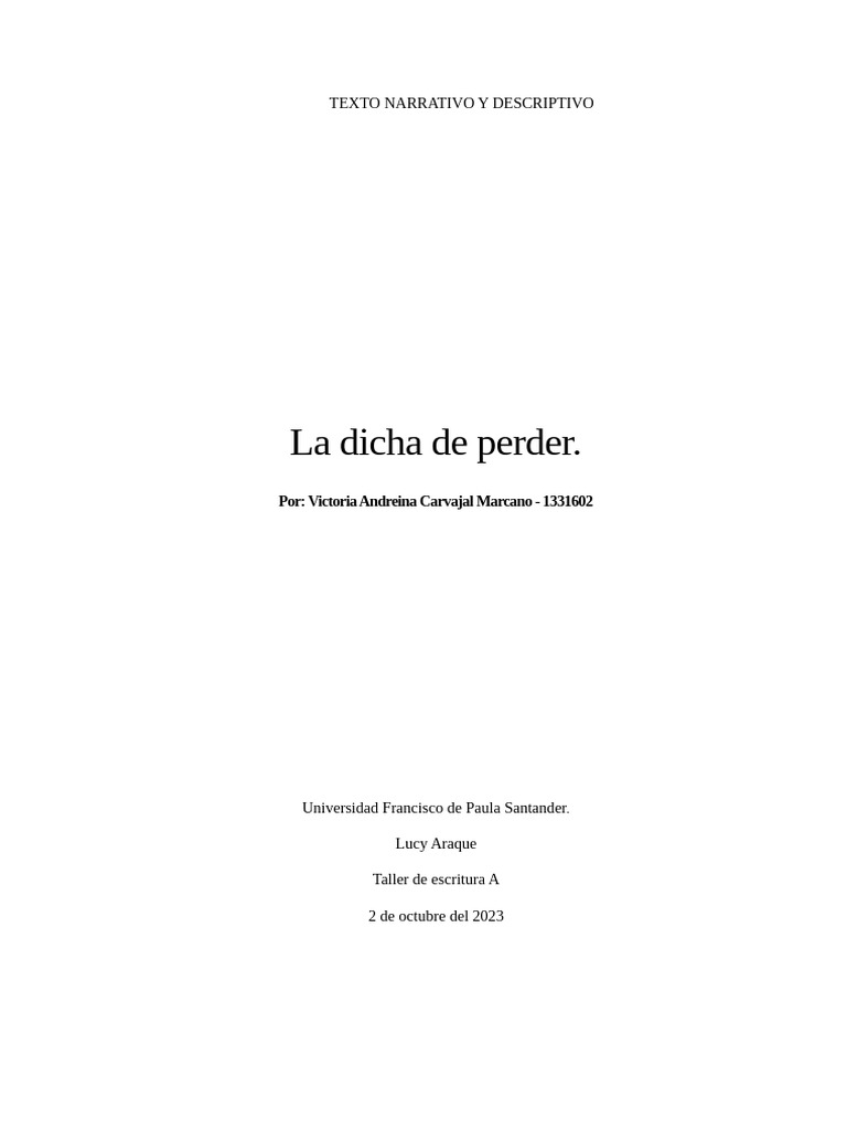 Victoria Tex To Descript I Voy Narra Tivo | PDF