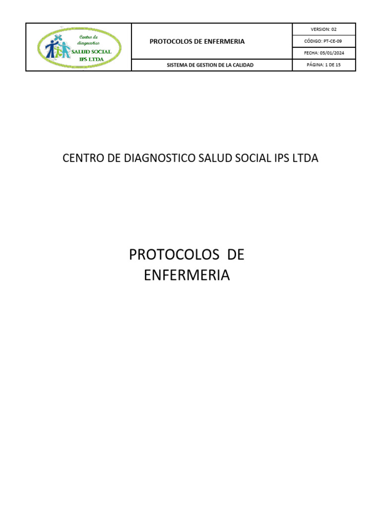 Pt-Ce-09 Protocolo de Enfermeria y Toma de Signos Vitales | PDF