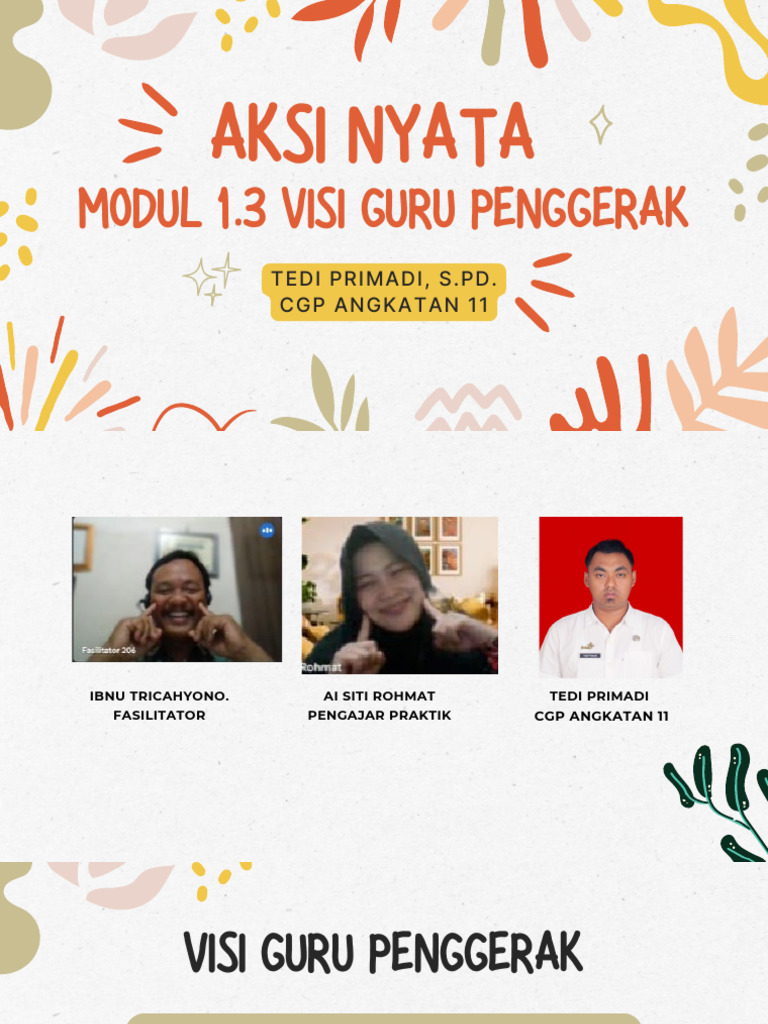 Tugas Aksi Nyata 1.3 Visi Guru Penggerak | PDF