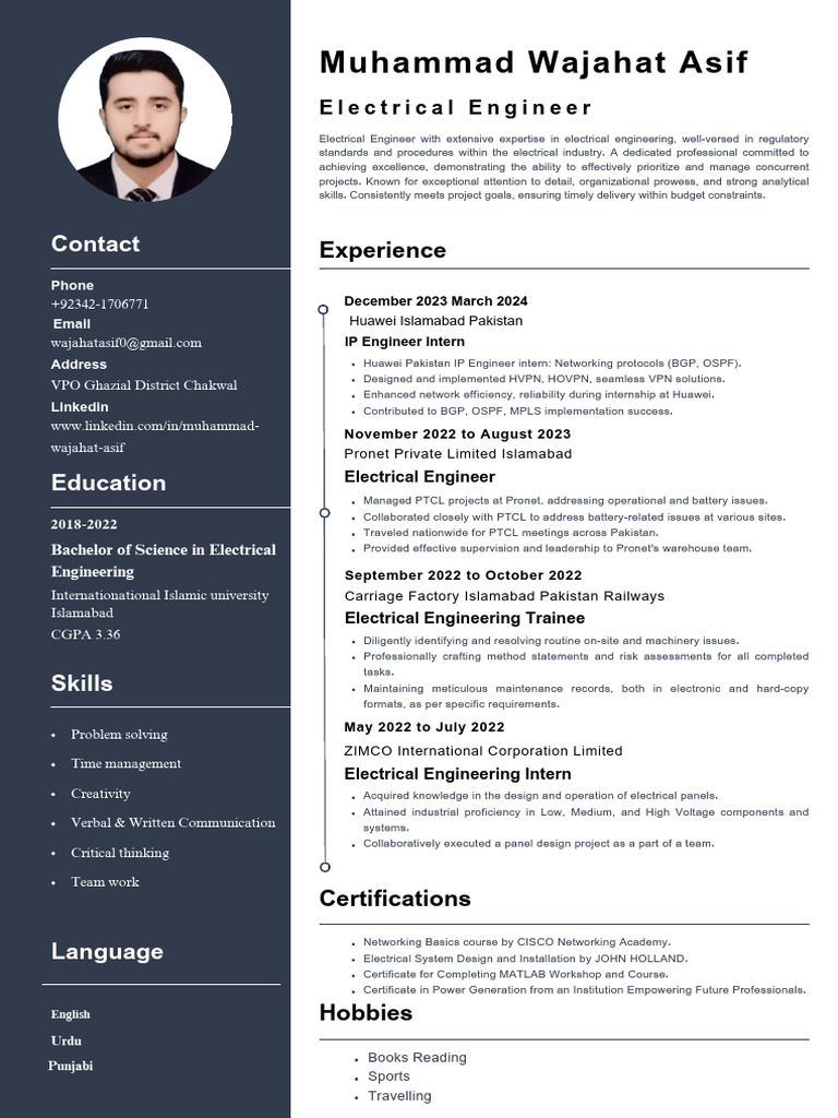 CV-Wajahat Asif | PDF