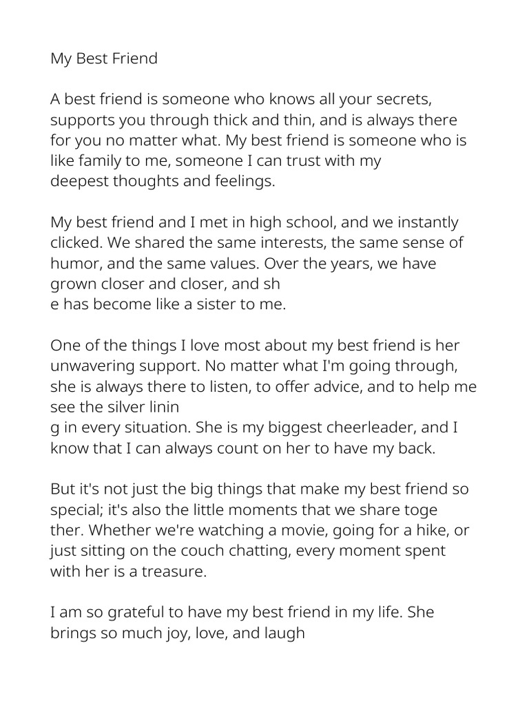 My Best Friend | PDF